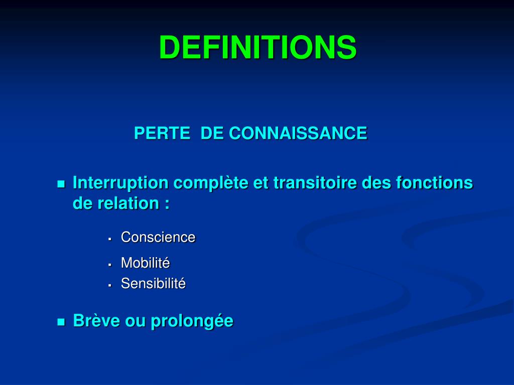 PPT - SEMIOLOGIE MALAISES SYNCOPES LIPOTHYMIES PERTE DE CONNAISSANCE ...