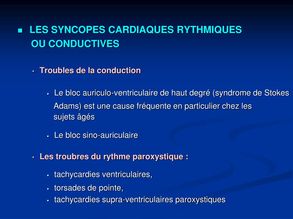 PPT - SEMIOLOGIE MALAISES SYNCOPES LIPOTHYMIES PERTE DE CONNAISSANCE ...