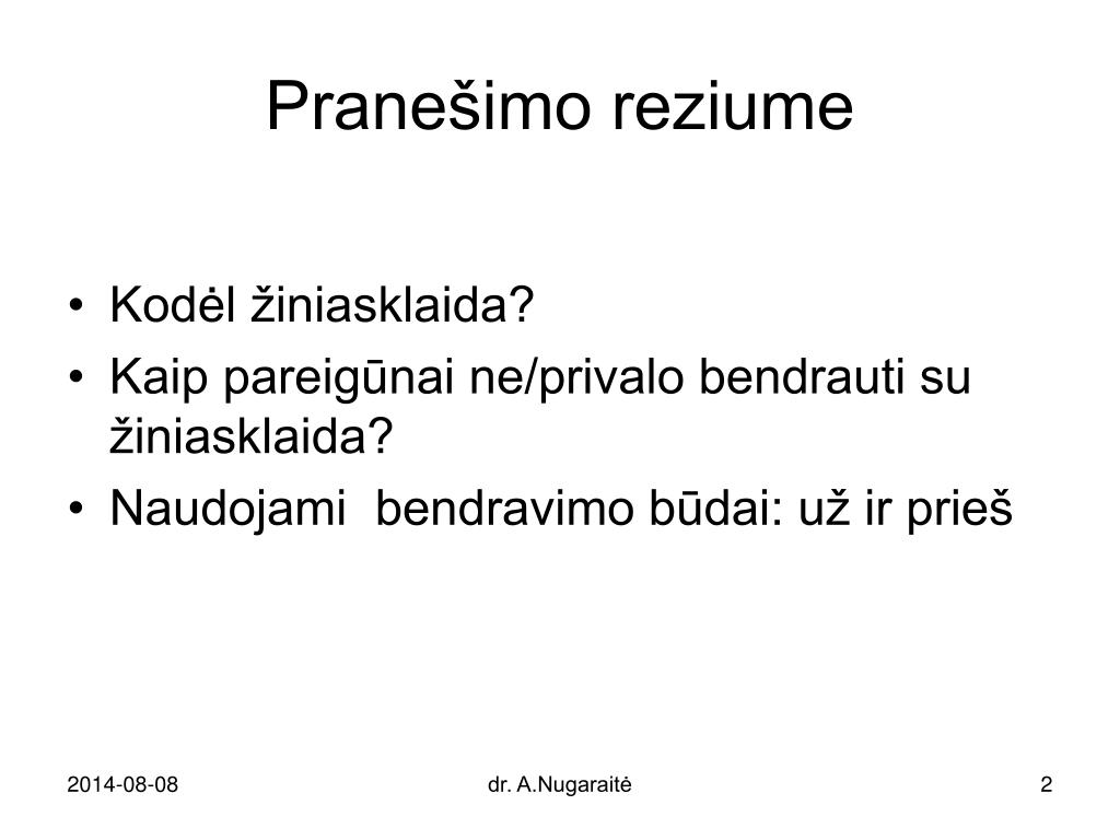 PPT - Bendradarbiavimas su žiniasklaida ekstremalių atvejų metu ...