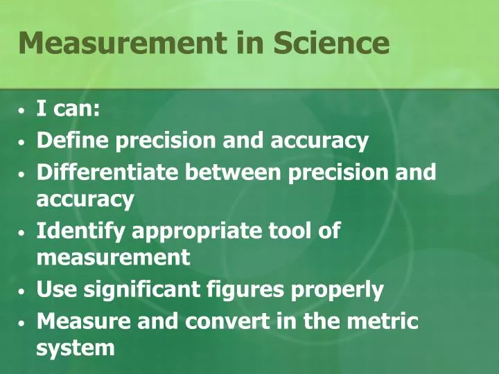 PPT - Measurement in Science PowerPoint Presentation, free download ...