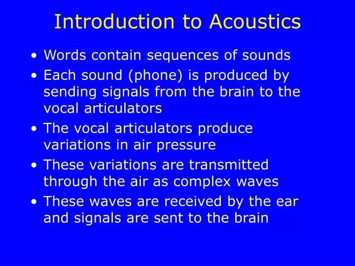 PPT - Introduction to Acoustics PowerPoint Presentation, free download - ID:3020821