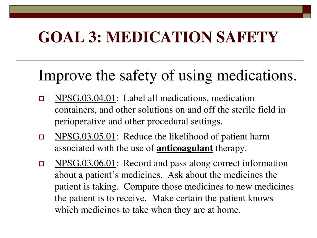 PPT - The Joint Commission’s 2013 National Patient Safety Goals ...