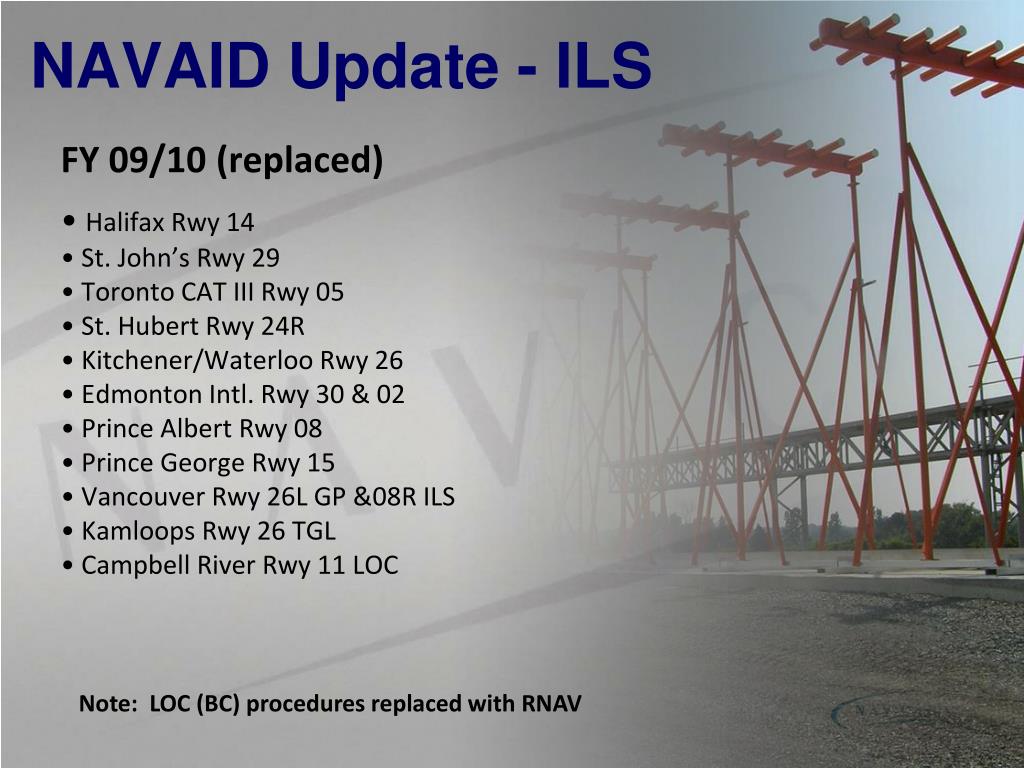 PPT - NAV CANADA UPDATE Presentation to the ATAC AGM November 2010 Rudy ...