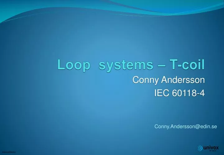 PPT - Loop systems – T-coil PowerPoint Presentation, free download - ID ...