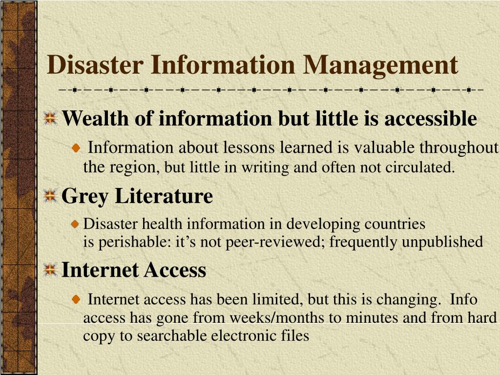 PPT - Health Information for Disaster Preparedness in Latin America ...