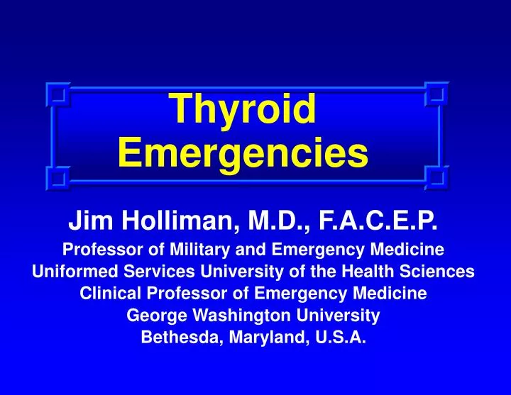 PPT - Thyroid Emergencies PowerPoint Presentation, free download - ID:3023642