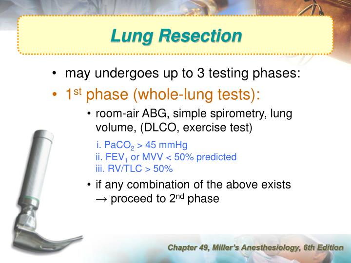 PPT - Preoperative Pulmonary Function Evaluation in Lung Resection ...
