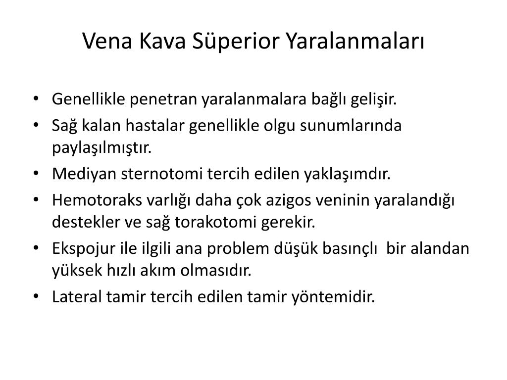 PPT - Vena Kava Yaralanmaları Etiyoloji, Tanı ve Tedavisi PowerPoint ...