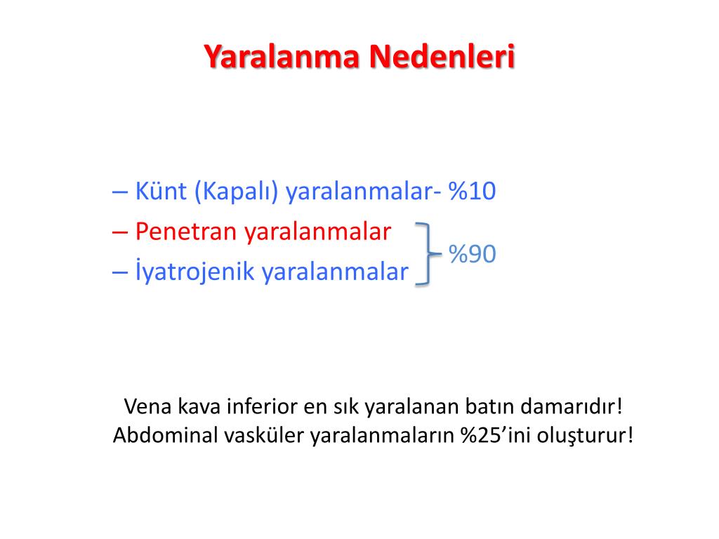 PPT - Vena Kava Yaralanmaları Etiyoloji, Tanı ve Tedavisi PowerPoint ...