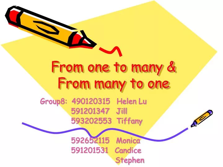 PPT - From one to many & From many to one PowerPoint Presentation, free ...