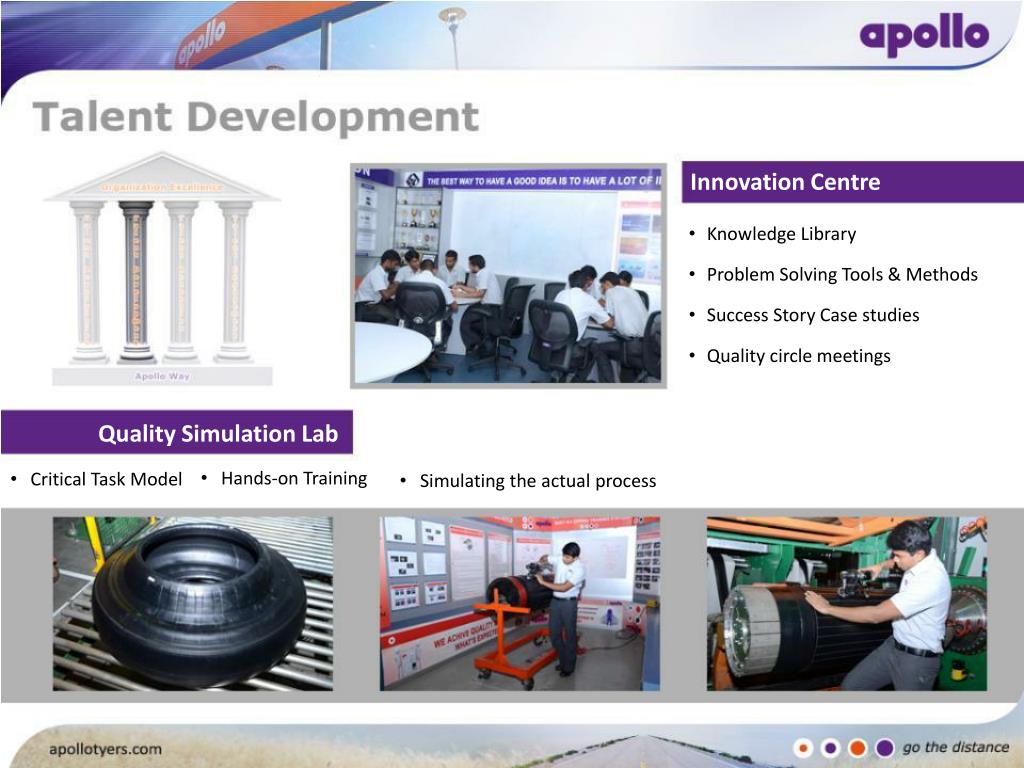 PPT - Apollo Tyres Vision Overview Products & Partners Chennai Plant Quality Strategy People ...