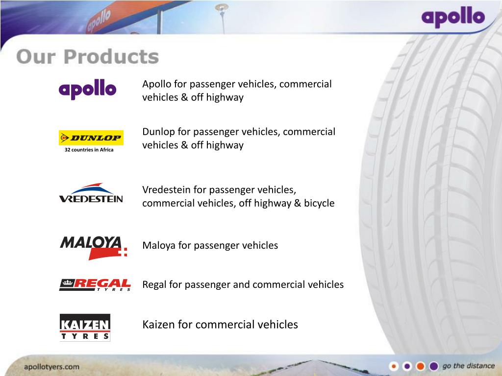 PPT - Apollo Tyres Vision Overview Products & Partners Chennai Plant ...