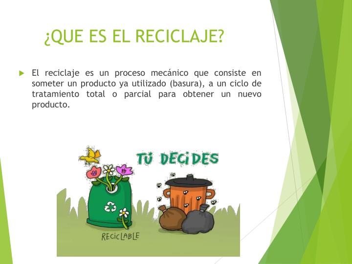 PPT - EL RECICLAJE PowerPoint Presentation - ID:3024752