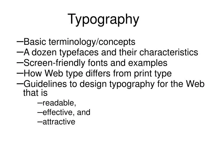 PPT - Typography PowerPoint Presentation, free download - ID:3025176