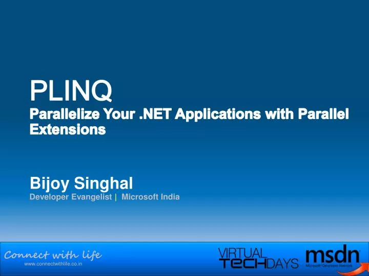 PPT - PLINQ Parallelize Your .NET Applications with Parallel Extensions PowerPoint Presentation ...