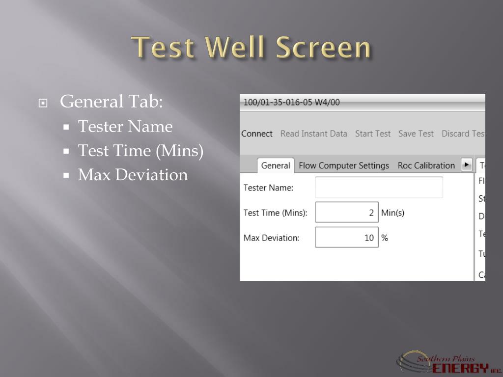 PPT - Southern Plains Energy Well Testing Software (WTS) PowerPoint ...