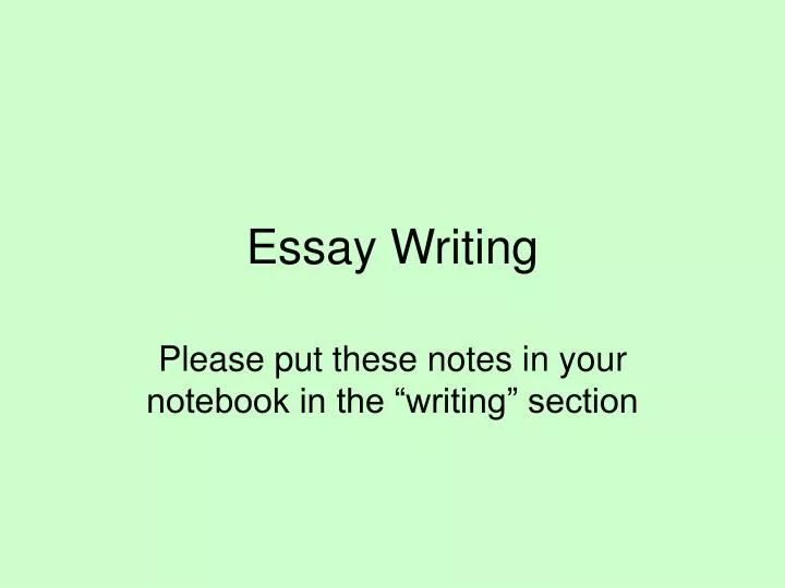 PPT - Essay Writing PowerPoint Presentation, free download - ID:3025468