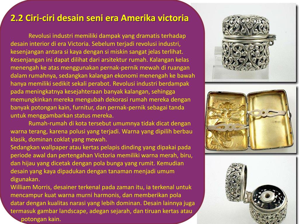 PPT - DESAIN ERA AMERICA VICTORIAN ART TINJAUAN DESAIN A c1 PowerPoint ...