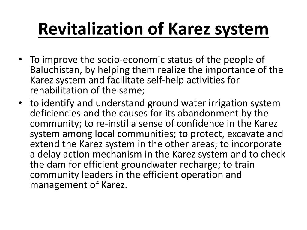 PPT - Traditional KAREZ water management in Pakistan PowerPoint ...