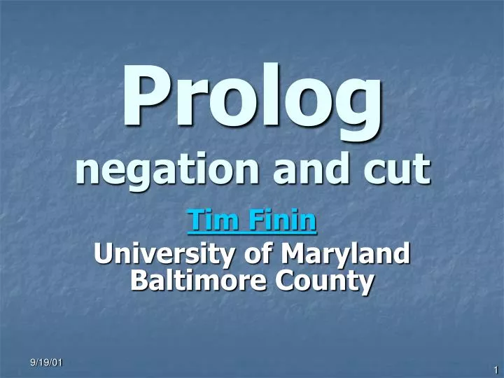 PPT - Prolog negation and cut PowerPoint Presentation, free download ...