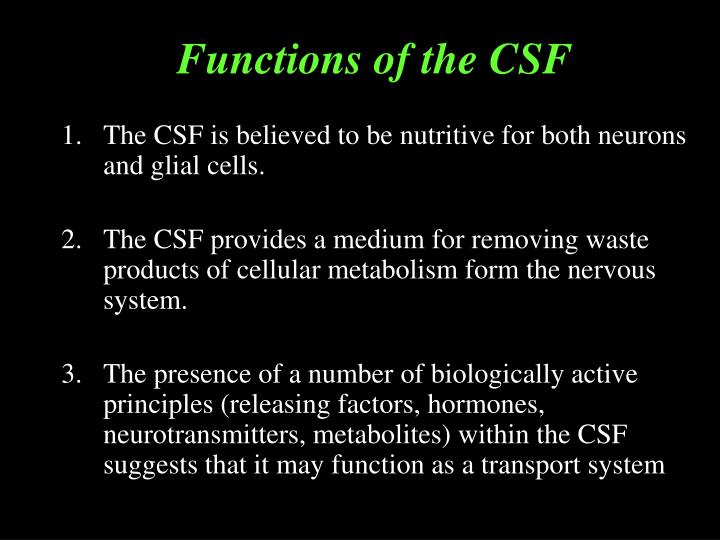 PPT - Cerebrospinal fluid PowerPoint Presentation - ID:3026040