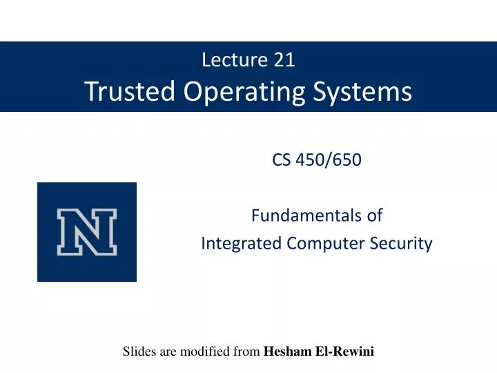 PPT - Lecture 21 Trusted Operating Systems PowerPoint Presentation ...