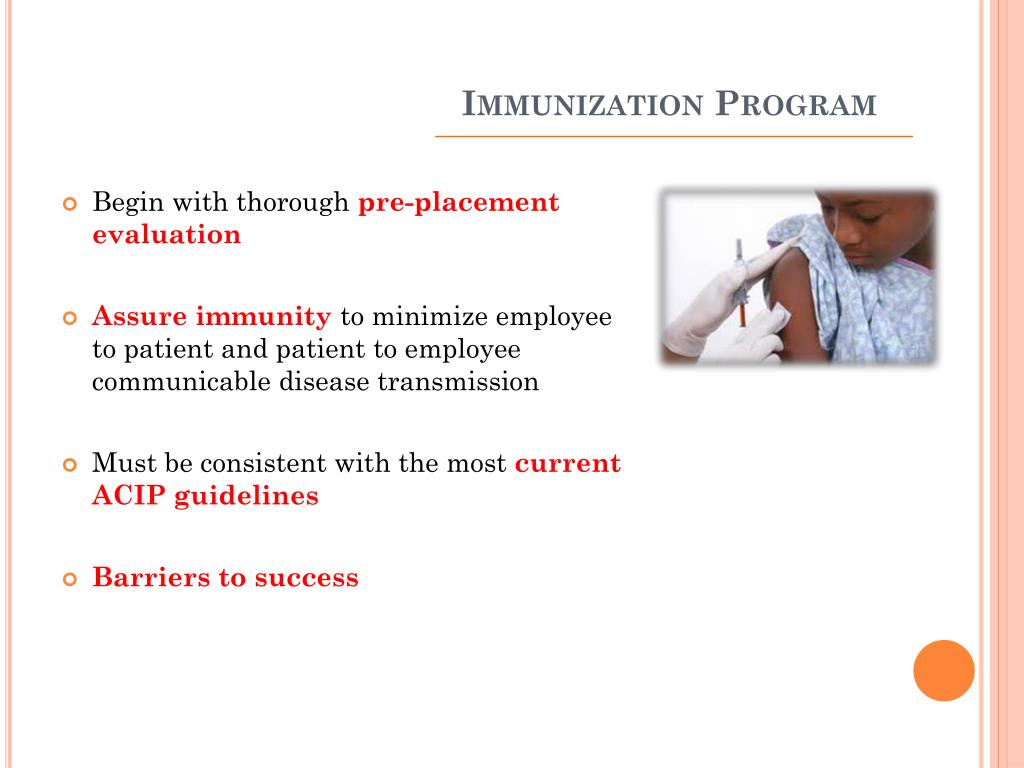 PPT - HEALTH CARE FACILITY INFECTION CONTROL PROGRAM An Employee Health ...