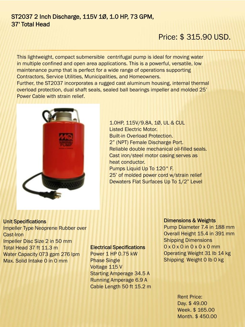 PPT - B46H90 4-blade, 46", Honda GX270, 60-130 RPM Shown with optional ...