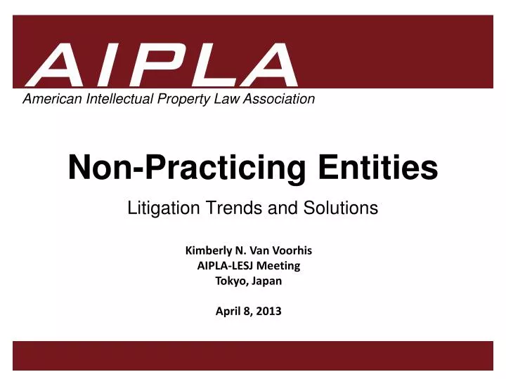 PPT - Non-Practicing Entities PowerPoint Presentation, free download ...