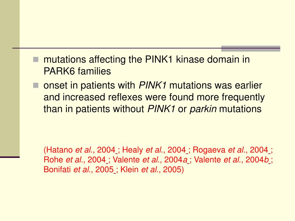 PPT - early-onset forms of Parkinson’s disease PowerPoint Presentation ...
