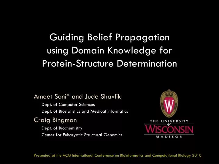 Ppt Guiding Belief Propagation Using Domain Knowledge For Protein Structure Determination