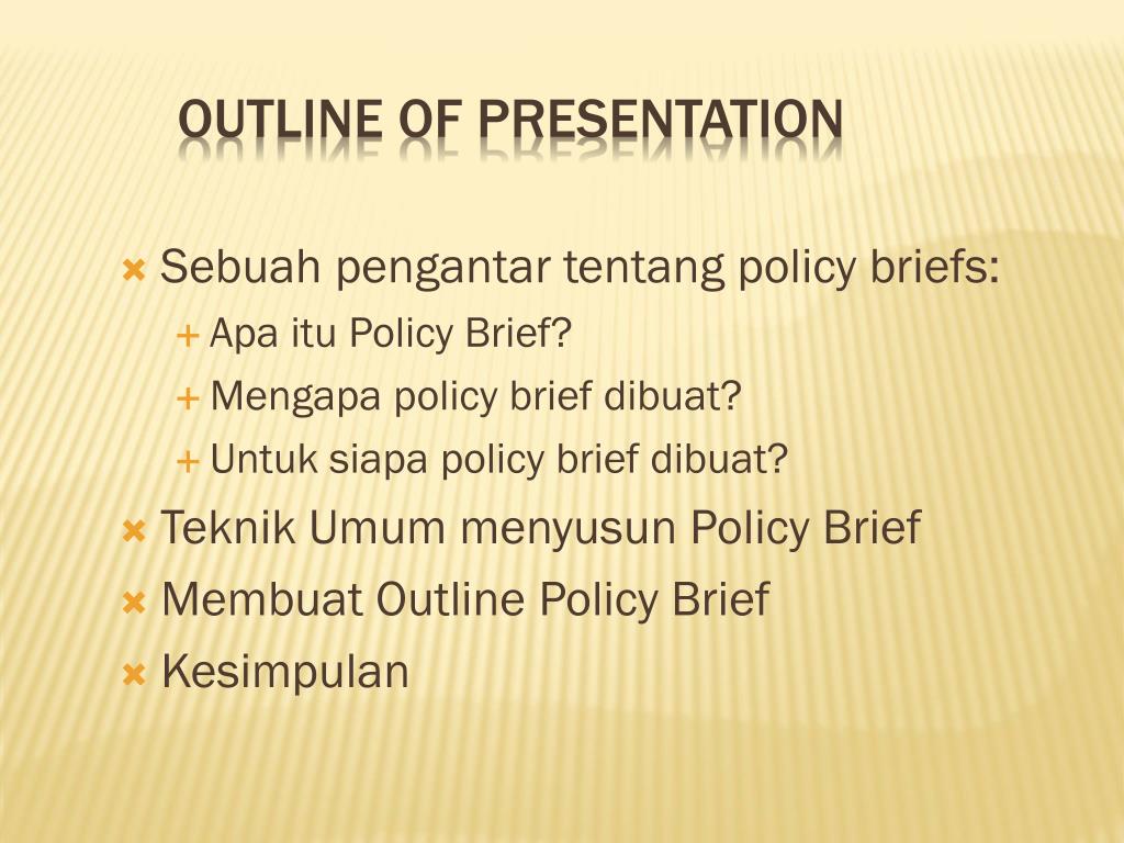 PPT - Mengenal Alat Komunikasi : Policy Brief PowerPoint Presentation ...