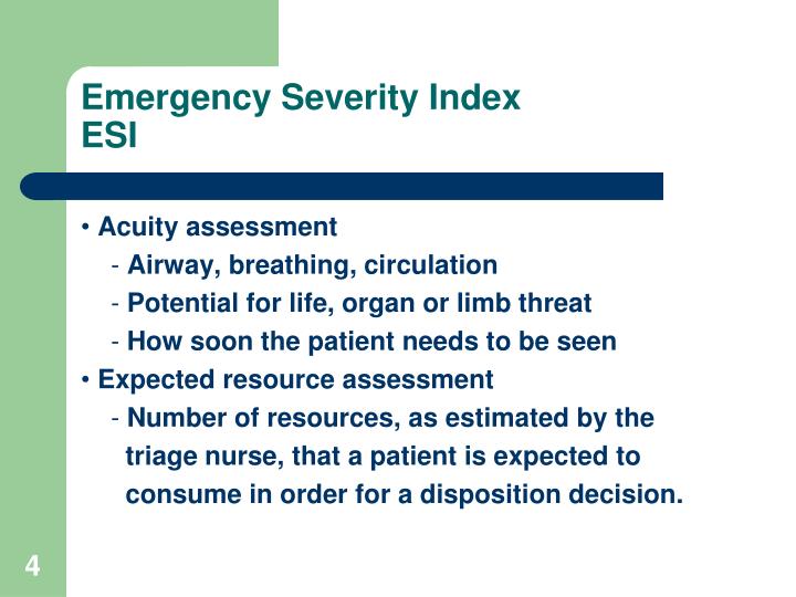 PPT - Emergency Severity Index Triage Training PowerPoint Presentation ...