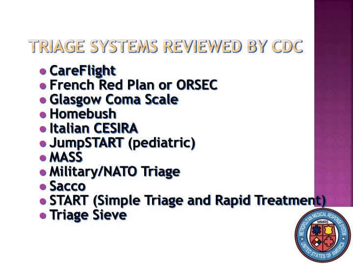 PPT - Guidelines for Mass Casualty Triage PowerPoint Presentation - ID ...