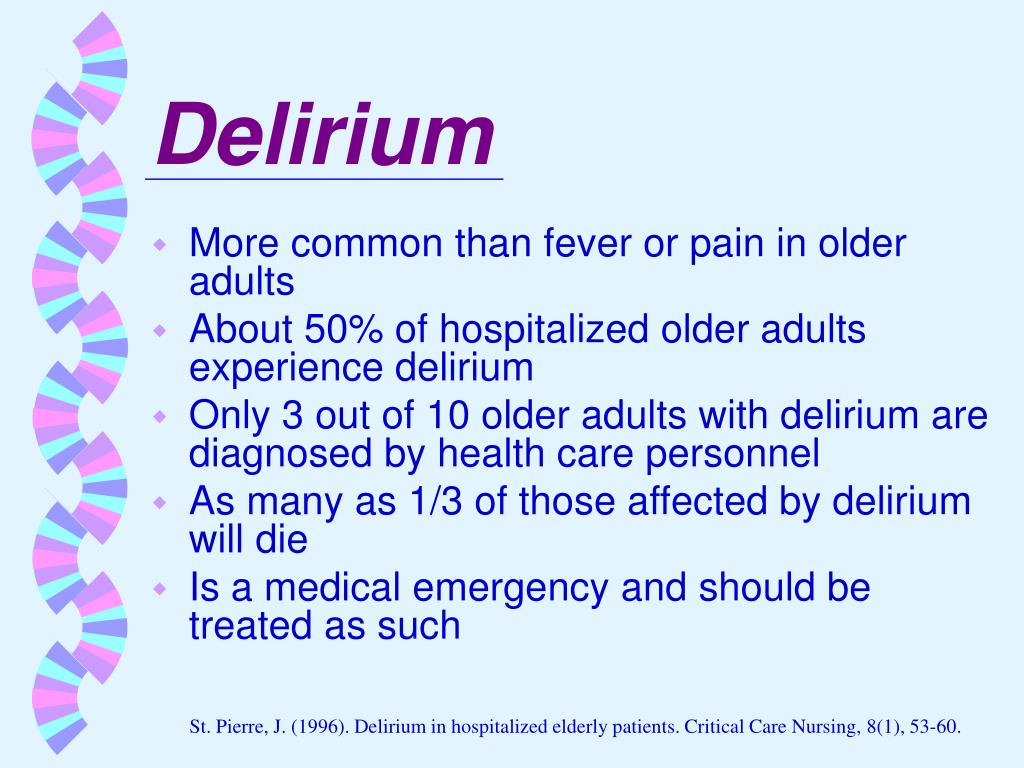 PPT - The Three Ds of Confusion Delirium, Depression, Dementia ...