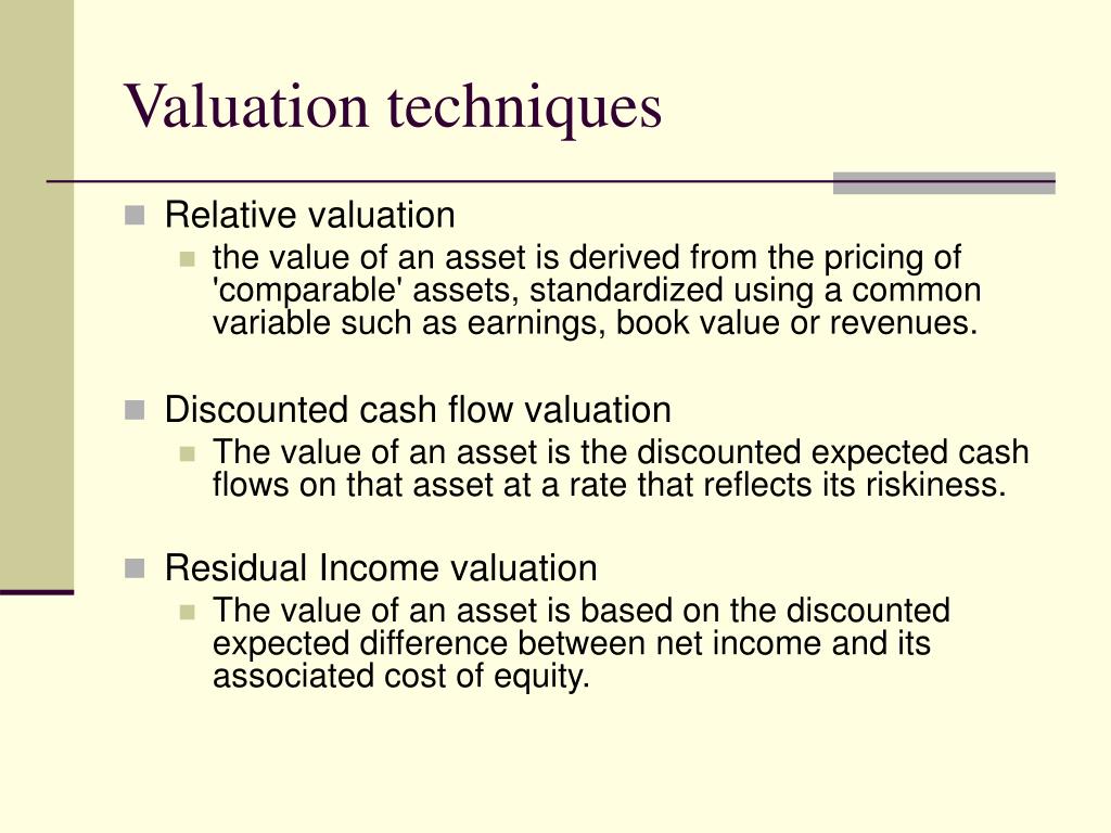 PPT - Valuation: Principles and Practice: Part 1 – Relative Valuation ... PPT - Valuation: Principles and Practice: Part 1 – Relative Valuation ...