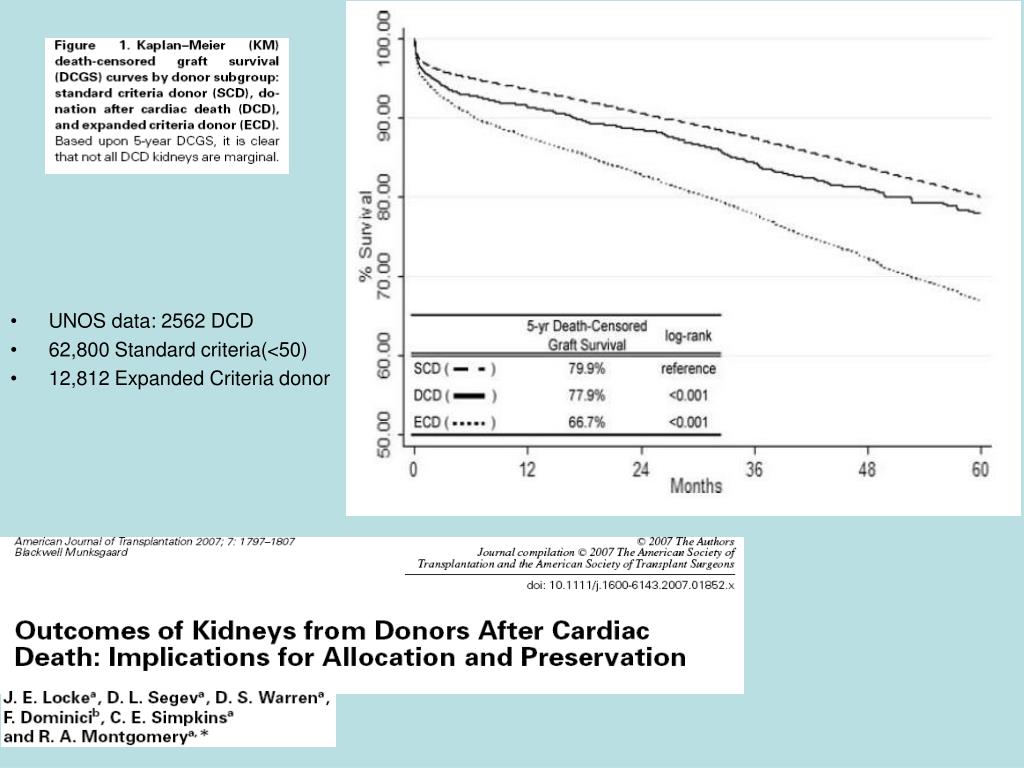 PPT - Transplant of marginal/NHBD kidneys and outcomes: kidney ...