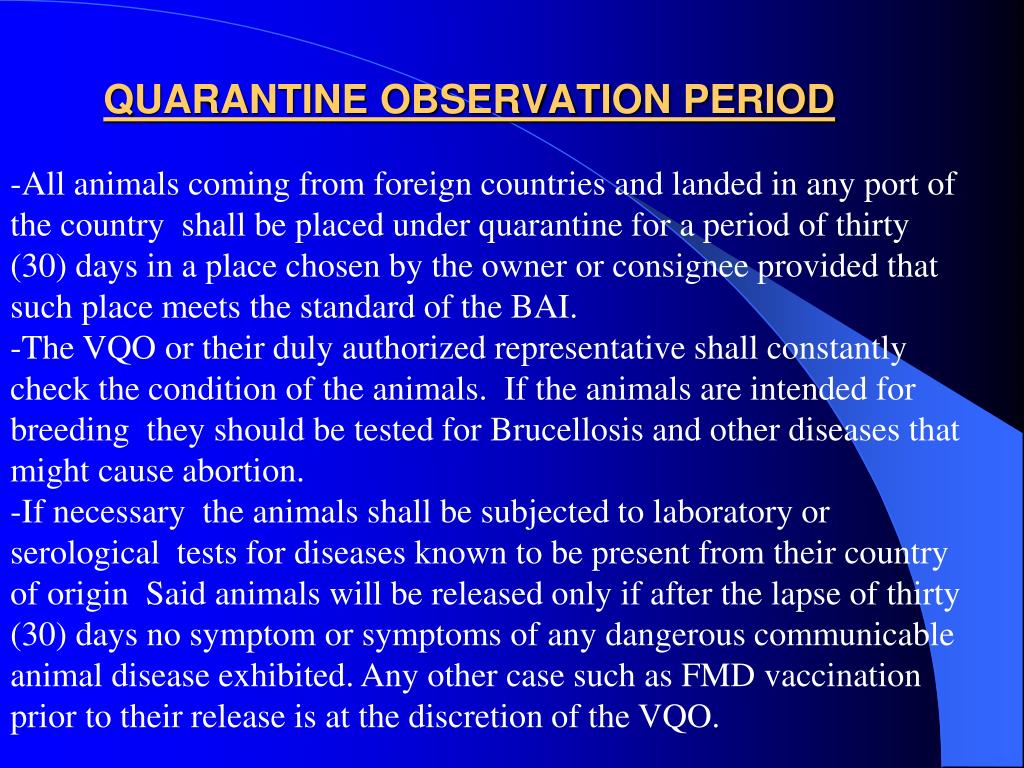 PPT - Veterinary Quarantine and Inspection Procedures in the ...