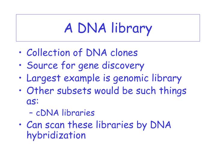 PPT - Molecular Cloning: Construction of a recombinant DNA PowerPoint ...