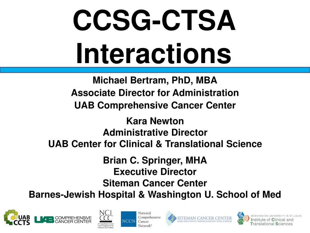 PPT - Brian C. Springer, MHA Executive Director Siteman Cancer Center ...