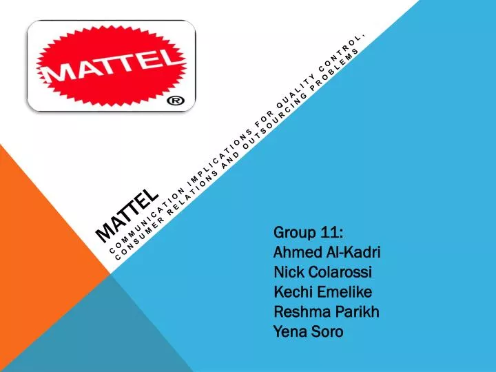 PPT - Mattel PowerPoint Presentation, free download - ID:3030407
