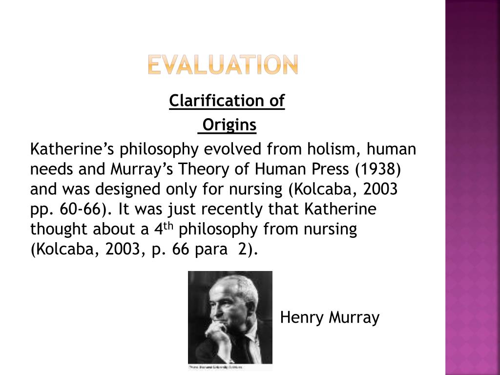 PPT - Katherine Kolcaba Theory of comfort { PowerPoint Presentation ...