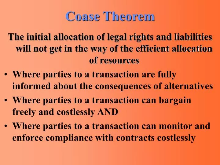 PPT - Coase Theorem PowerPoint Presentation, free download - ID:3030444