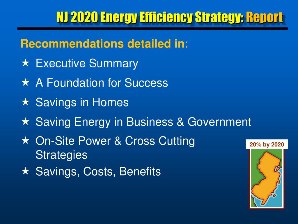 PPT - An Energy Efficiency Strategy for New Jersey: Achieving the Energy Master Plan Goals ...