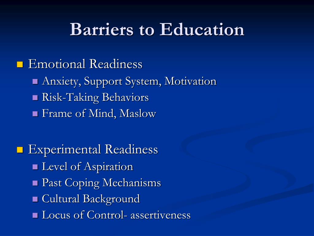 PPT - Patient Education: Literacy, Barriers and Success PowerPoint ...
