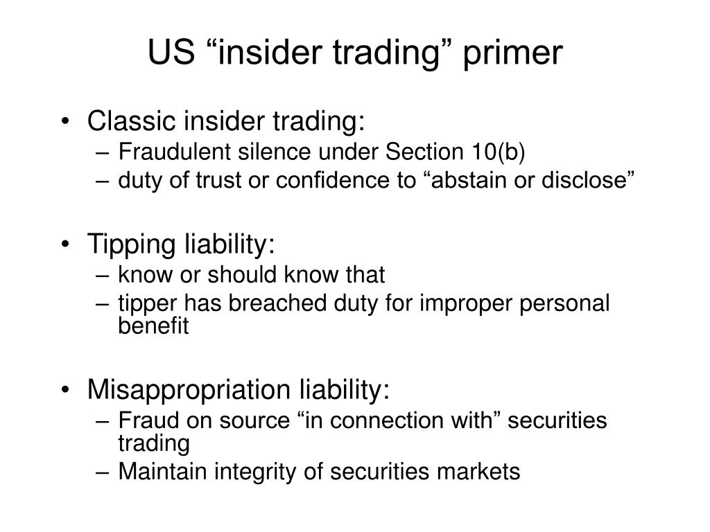 PPT - Insider Trading (Federal Law) PowerPoint Presentation, free ...