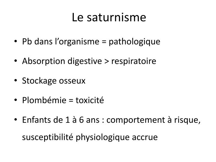 PPT - Intoxication au plomb PowerPoint Presentation - ID:3031311