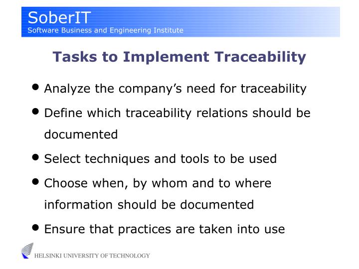 PPT - Requirements Traceability PowerPoint Presentation - ID:3031679