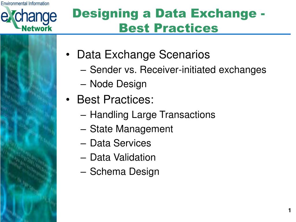PPT - Designing a Data Exchange - Best Practices PowerPoint ...