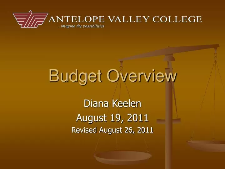 PPT - Budget Overview PowerPoint Presentation, free download - ID:3032193